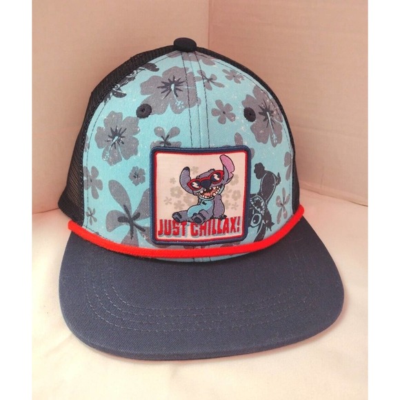 Disney | Accessories | Disney Parks Stitch Just Chillax Adjustable Hat ...